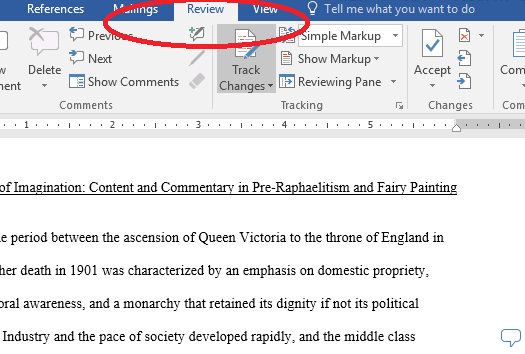 Simple Markup In Microsoft Word 2013 Papercheck